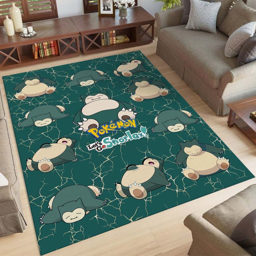 Lass uns Relaxo Pokemon gehen Teppich - AMZPODPrints