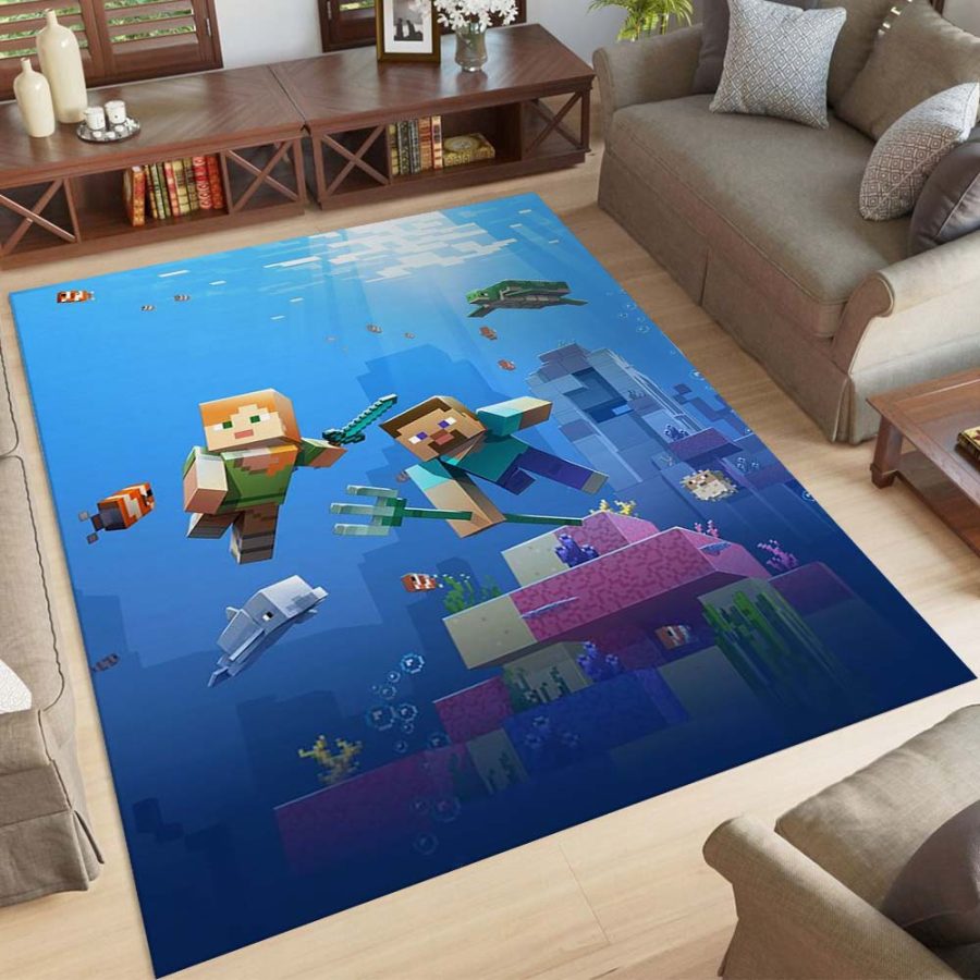Wunderschöne Minecraft Teppich Kinderzimmer Bild